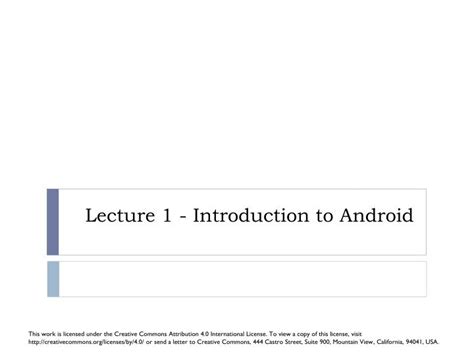 Ppt Lecture 1 Introduction To Android Powerpoint Presentation Free