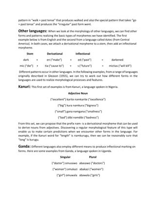 Morphologya Major Topic In Linguistics Pdf