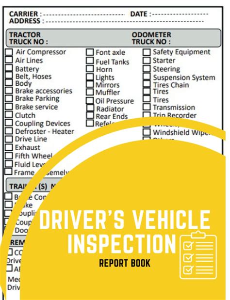 Drivers Vehicle Inspection Report Vehicles Daily Inspection