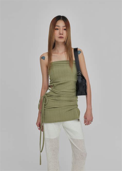 블랙업 길튼 레이어드 튜브탑원피스