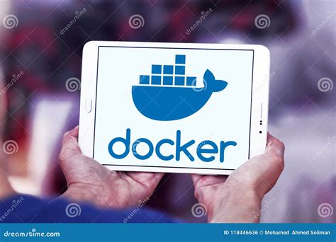 docker software company logo editorial photo image of program motto