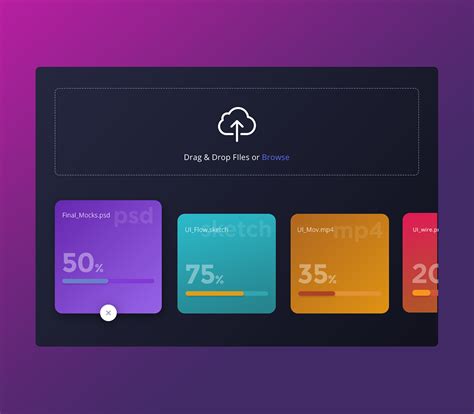 File Upload Ui Visual Design Behance