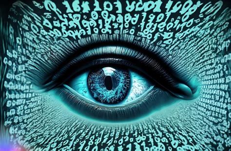 Premium Ai Image Eyes Of The Algorithm Portraits In Code Ai Generator