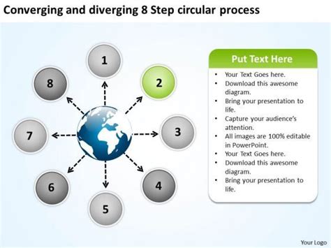 And Diverging Step Circular Process Relative Cycle Arrow PowerPoint Templates