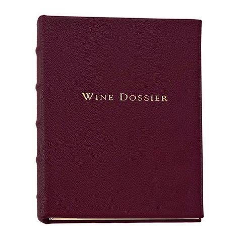 Wine Dossier Garnet Goatskin Leather Graphic Image