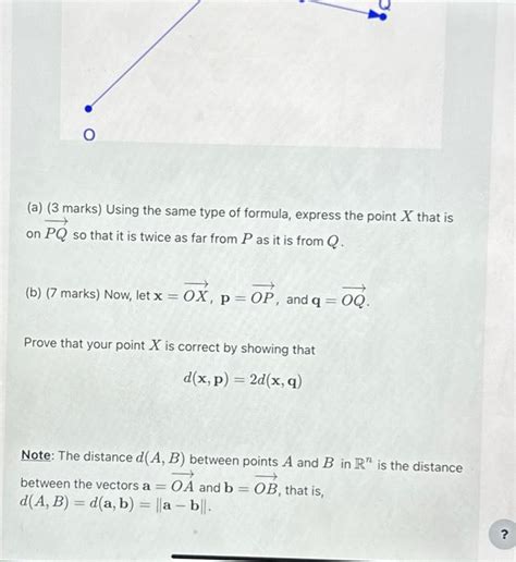 solved for any two distinct points p and q in rn the