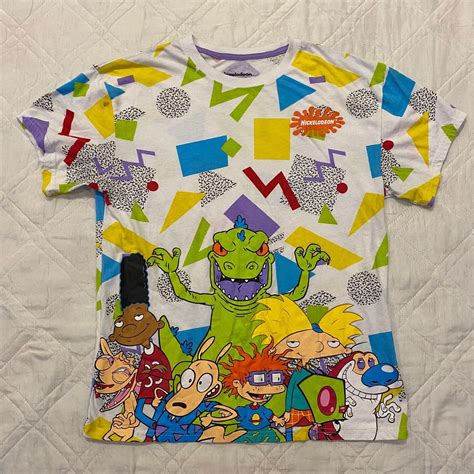 2020 Nickelodeon Ren Stimpy Rugrats Roko White T Shir Gem
