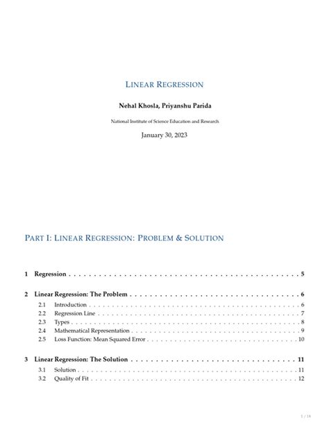 lec 6 pdf regression analysis linear regression