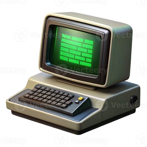 Elegant Classic A Vintage Computer Terminal Displaying Authentic