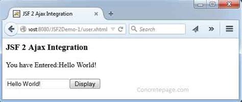 Jsf 2 Ajax Integration With Fajax Tag