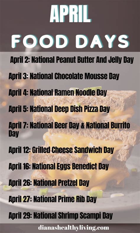 Complete List Of National Food Days And National Food Holidays