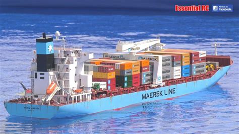 23 Kg 1 100th Scale Trein Maersk T Class Container Ship Wings