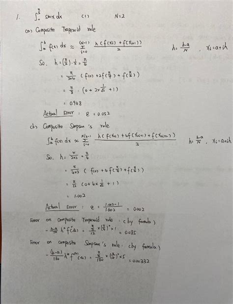 Solved Please Solve This Numerical Analysis Question I Need
