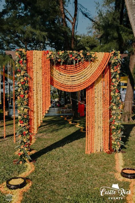 Castle Rock Events Marigold Mania Outdoor Wedding Decorations