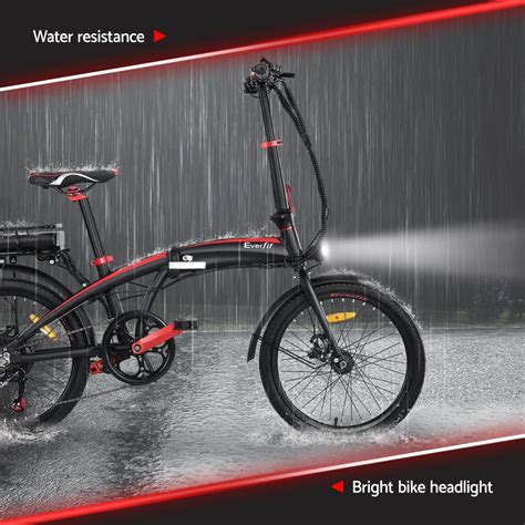 Everfit Folding Electric Bike Urban City Bicycle Ebike Rechargeable Ba