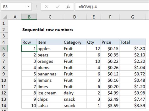 How To Add Sequential Row Numbers To A Set Of Data In Excel August 14 2025 Excel Office