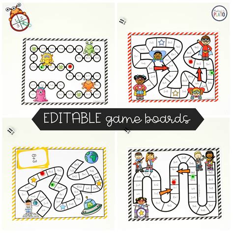 15 Editable Math Fact Games Playdough To Plato