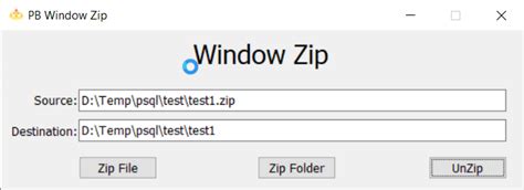 Window Zip Using Oleobject In Powerbuilder Powerbuilder Library