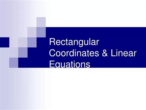 ppt rectangular coordinates and linear equations powerpoint
