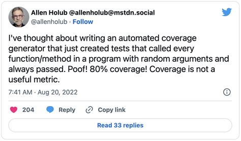 代码覆盖率是一个无用的管理指标 Techug — Techug