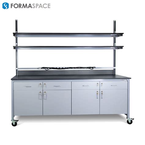 Workbench With Locking Lower Cabinets Formaspace