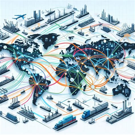 Worldwide Logistics Network Stock Illustration Illustration Of Logistics Import 306305235