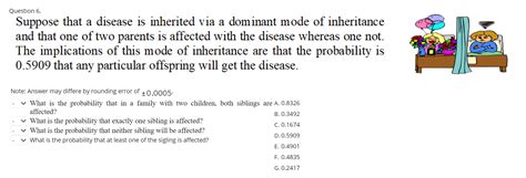 solved question 6 suppose that a disease is inherited via a