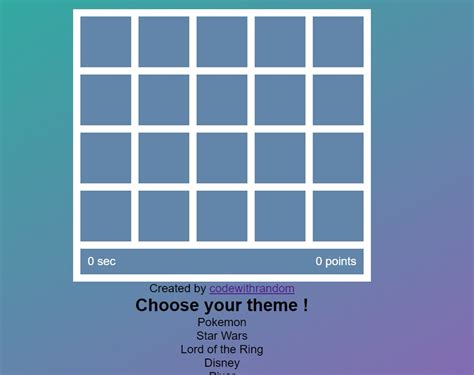 How To Create A Memory Game Using Html Css And Javascript