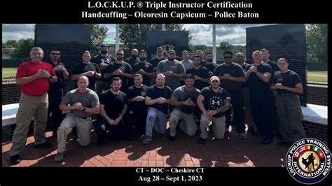 CT Triple Instructor Certification Handcuffing O C Spray Expandable Police Baton