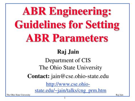 Ppt Abr Engineering Guidelines For Setting Abr Parameters Powerpoint