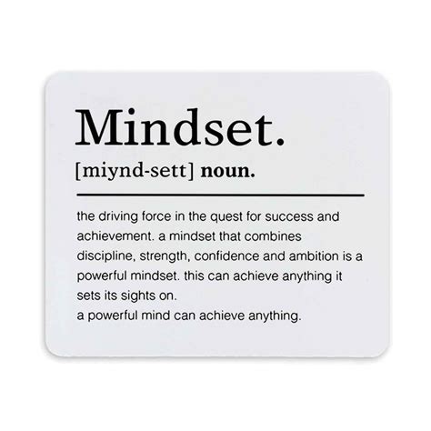 Tnuw Mindset Definition Inspirational Quotes Mouse Pad 94 X 79 Inch