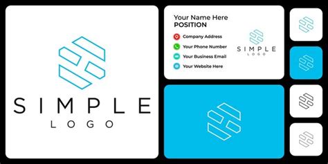 Premium Vector Letter S H Monogram Sport Logo Design With Business Card Template