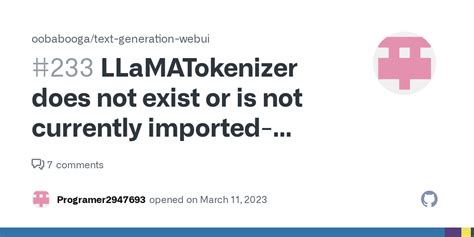 LLaMATokenizer Does Not Exist Or Is Not Currently Imported LLaMA Bit Issue Oobabooga