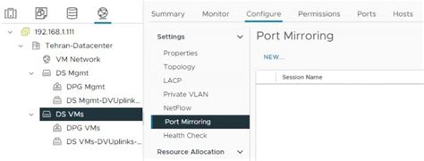 راه اندازی port mirroring در vmware vsphere آموزش منتخب صنعت پارس
