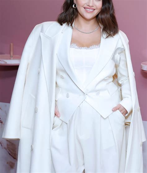 Selena Gomez White Coat Selena Gomez Long Coat The Leather City