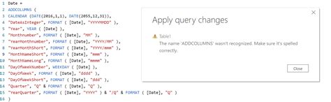 Addcolumns Not Working Anymore Microsoft Fabric Community