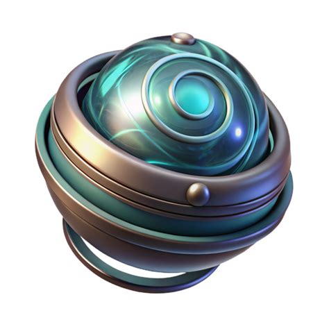 Alluring Distinguished Concept Art Style Isolated Cutout Of A Futuristic Levitating Orb With