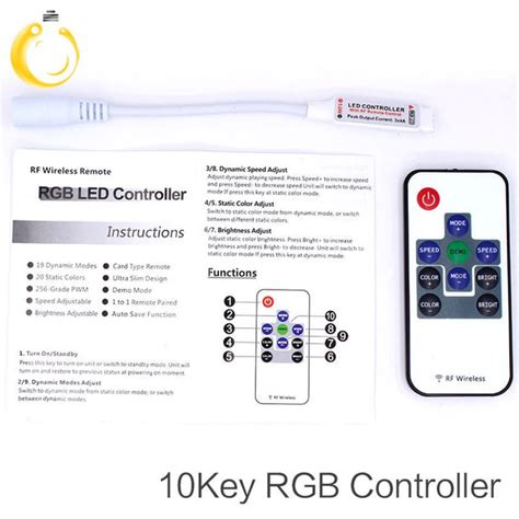 Rf Rgb Controller Mini Rf Wireless Led Remote Controller For Rgb 5050 Led Lights For Sale