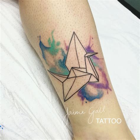 Origami Crane Watercolor Tattoo 61 Beautiful Origami Inspired Tattoo