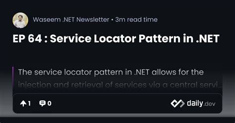 ep 64 service locator pattern in r dotnetcore