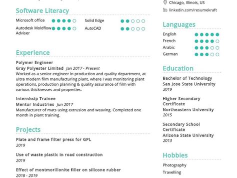 Polymer Engineer Resume Sample In 2026 Resumekraft