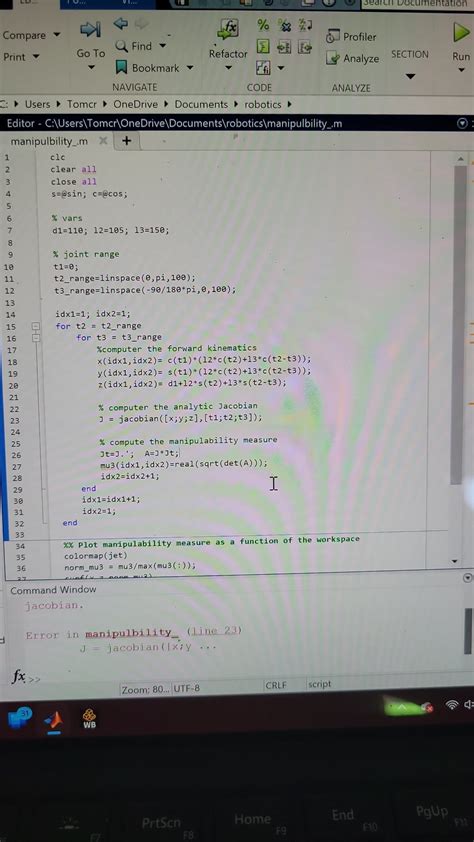 Jacobian Too Many Or Wrong Inputs Rmatlab