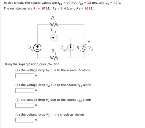 solved in this circuit the source values are isi 10 ma