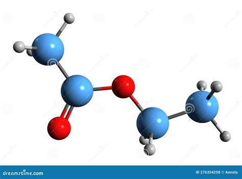 Ethyl Acetate Molecule 3d Molecular Structure Ball And Stick Model