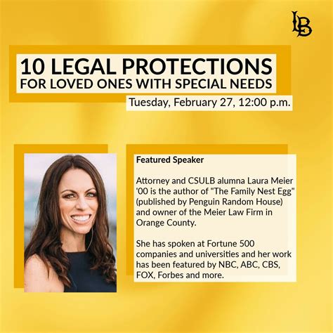 Webinar 10 Legal Protections For Loved Ones With Special Needs Csulb