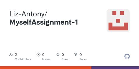 Github Liz Antony Myselfassignment