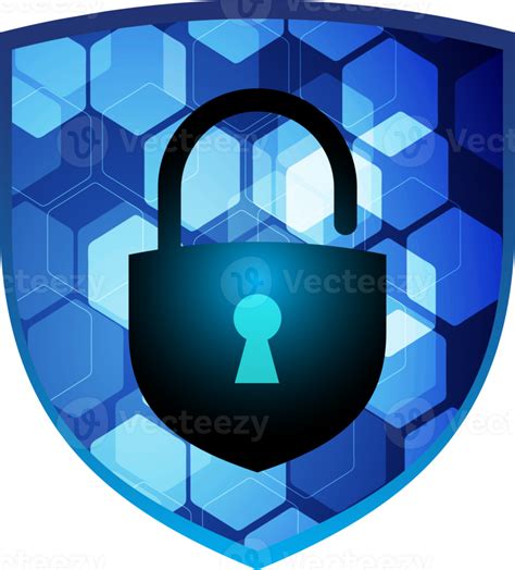 Modern Technology Shield Padlock Crop Out 16333273 Png