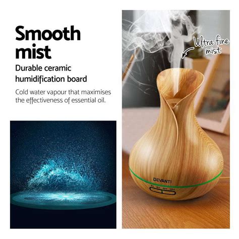 400ml 4 In 1 Aroma Diffuser Light Wood Caravan Rv Camping