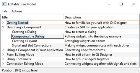 C Qt Attempt To Add Drag And Drop To Editable Tree Model Example Not Working Stack Overflow