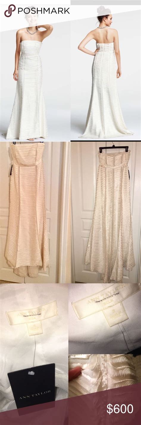 Selling This Ann Taylor Silk Charmeuse Tiered Wedding Dress 2 4 On